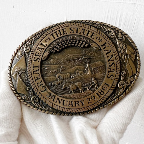 Tony Lama | Accessories | Vintage Tony Lama Kansas State Great Seal ...